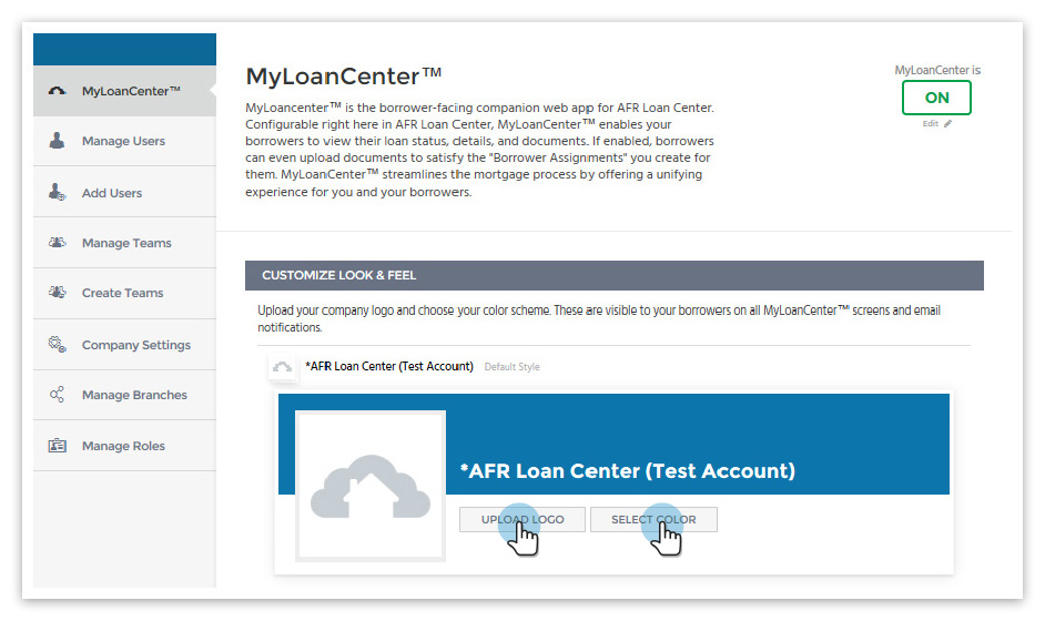 Setting Up MyLoanCenter - AFR Resource Center